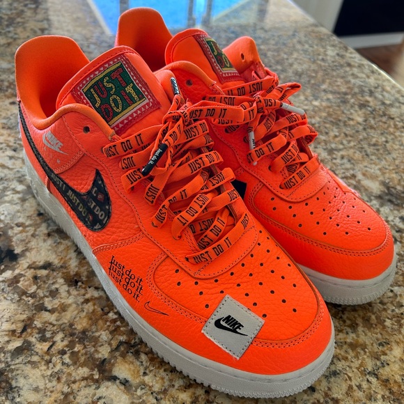 Nike | Shoes | Nike Air Force 7 Just Do It Neon Orange Mens 9 | Poshmark